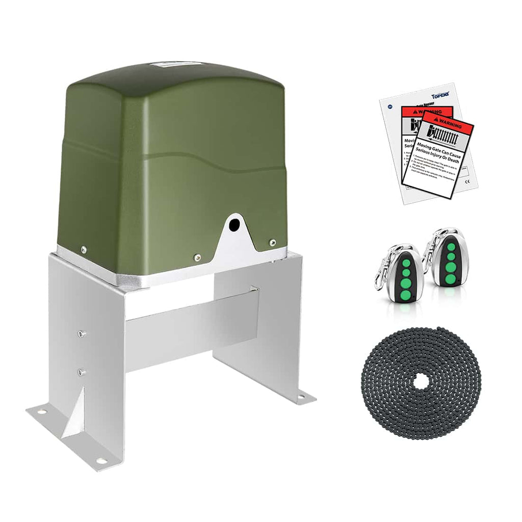 Chain Driven Sliding Gate Opener Motor with Remote | TOPENS
