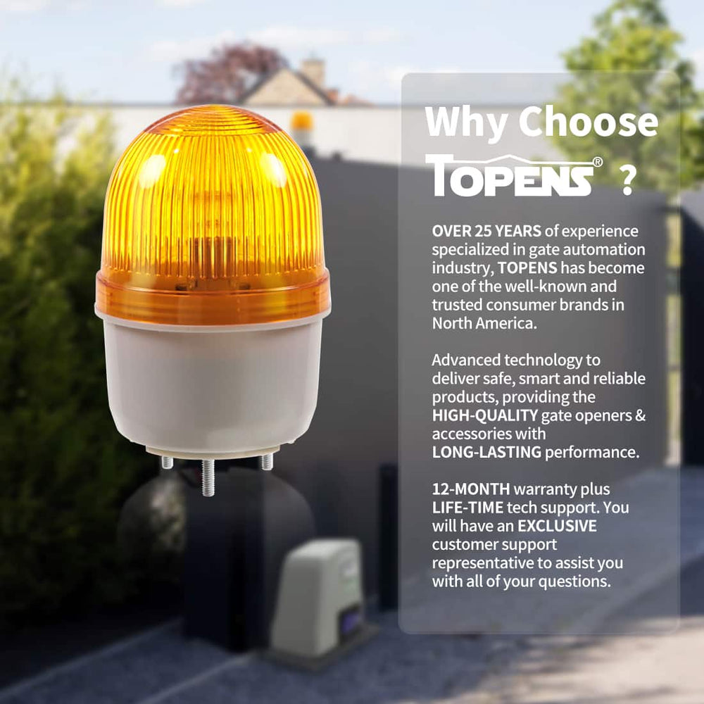 110V Strobe Light Gate Warning Light | TOPENS