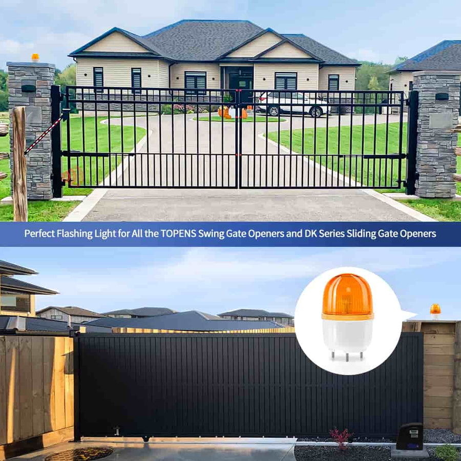 24V Warning Light Flashing Beacon for Automatic Gates | TOPENS