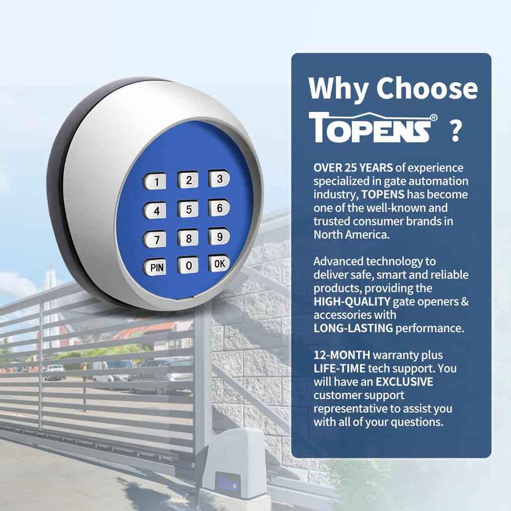Wireless Keypad for Gate Opener | TOPENS